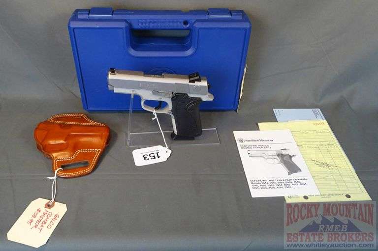 Smith & Wesson 4053 Stainless .40 S&W Semi-Auto Pistol W/ 3-1/2" Barrel ...