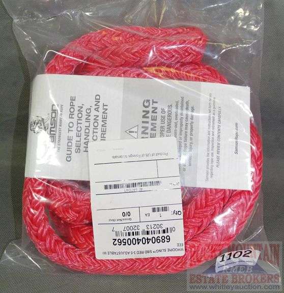 Brand New Red Sampson Woopie Sling, 3'-5' Adjustable, 5/8" Diameter ...