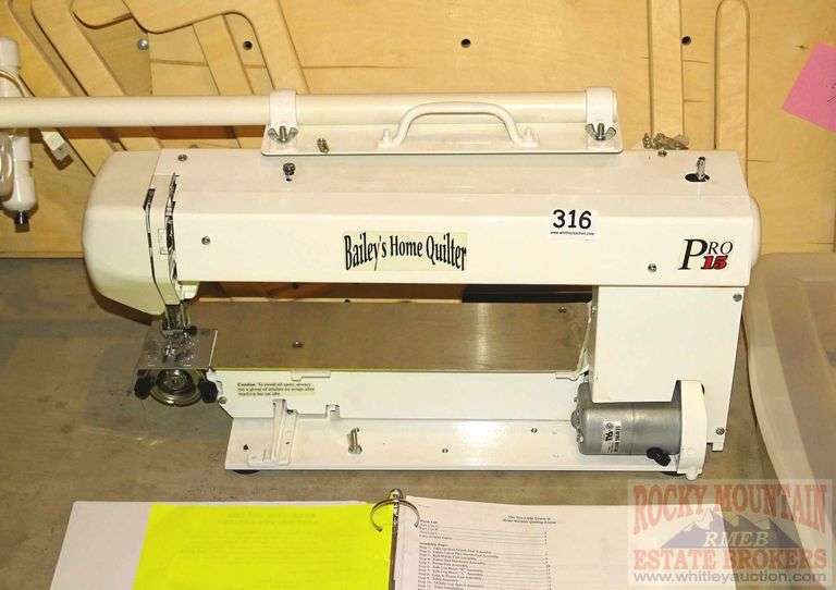 Expensive Bailey's Home Quilter Pro 15 Sewing Machine & Little Gracie ...