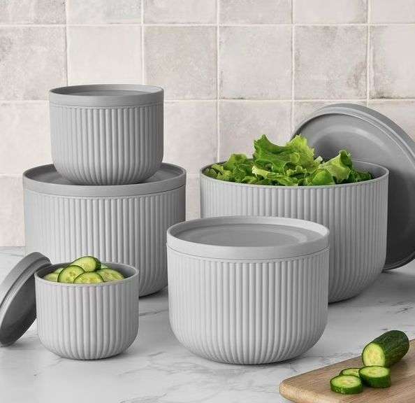 Brand New 10-Piece Modern Grey Sculpted Bowl Set. - Rocky Mountain ...