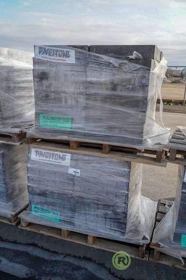 (2) Pallets of Pavestone Verona 6in x 18in 8CM Shot Blast Pavers ...