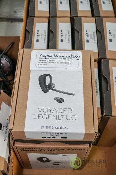 (2) Boxes of Plantronics Headsets and Accessories - Roller Auctions