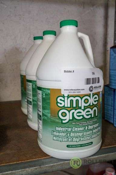 (3) 1-Gallon Bottles of Simple Green Cleaner - Roller Auctions
