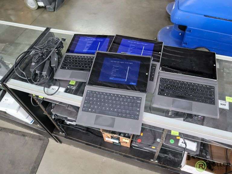 (4) Windows Surface Tablets with Keyboards and Chargers, 256GB ...