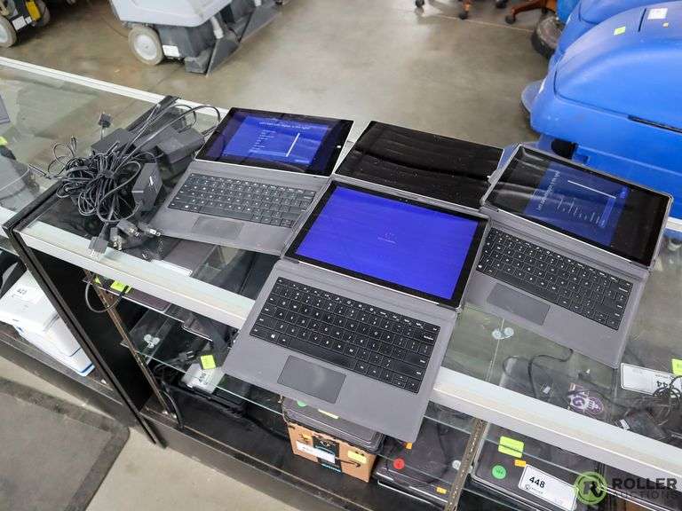 (4) Windows Surface Tablets with Keyboards and Chargers, 256GB ...