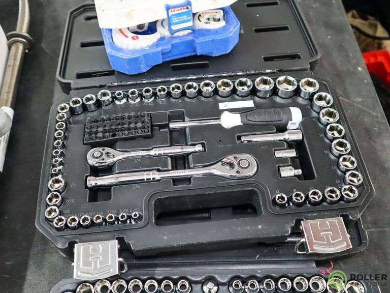 Husky and Hart Socket Wrench Sets with Lenox Tubing Cutter Kit - Roller Auctions