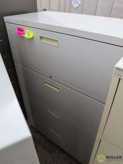 (2) Lateral File Cabinets and (2) Horizontal File Cabinets - Roller ...