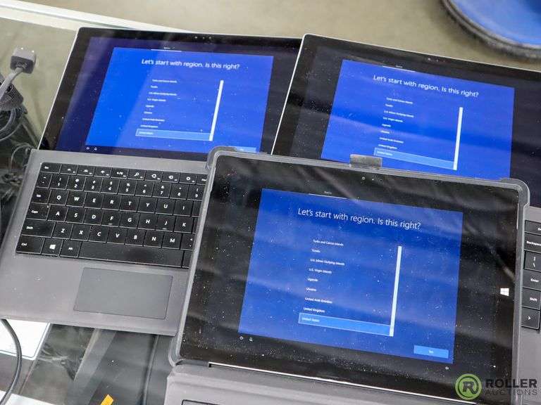 (4) Windows Surface Tablets with Keyboards and Chargers, 256GB ...