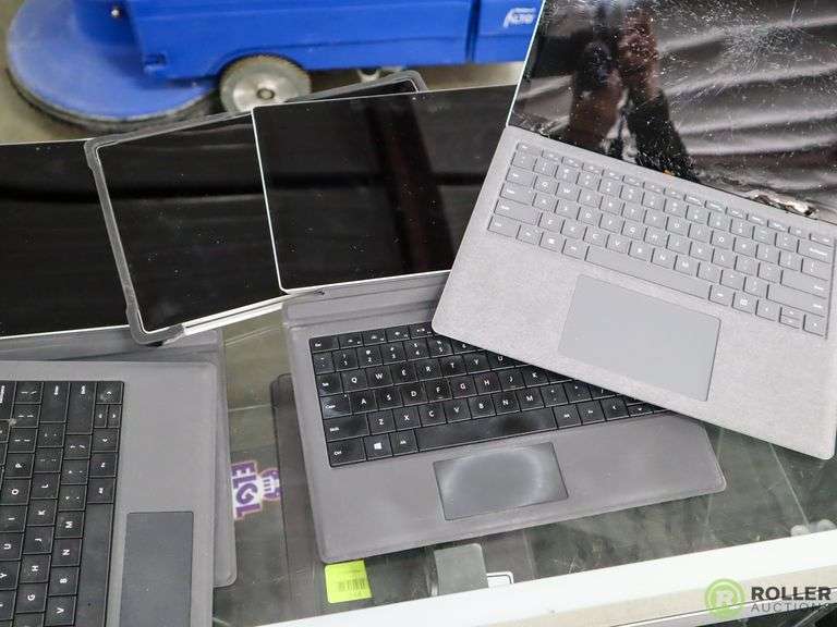 (6) Windows Surface Tablets with Keyboards and Cases (Locked or ...