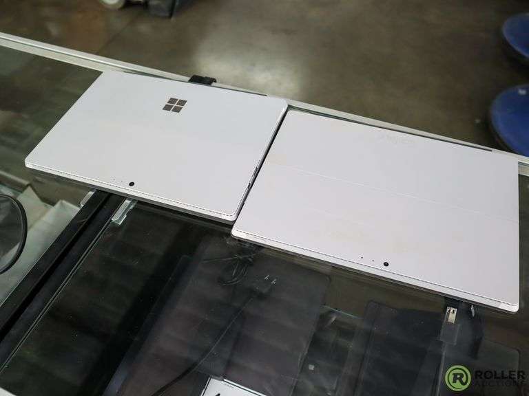 (2) Windows Surface Tablets with Keyboards and Chargers, 256GB ...