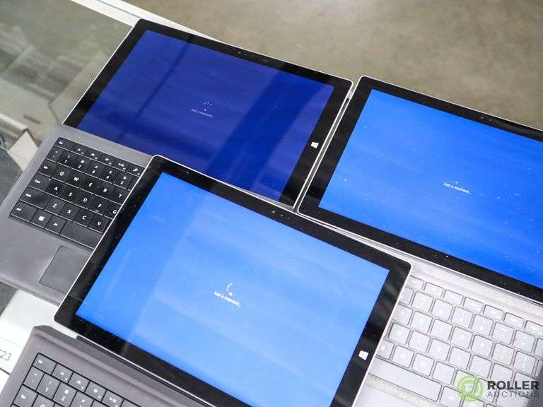 (4) Windows Surface Tablets with Keyboards and Chargers, 256GB ...