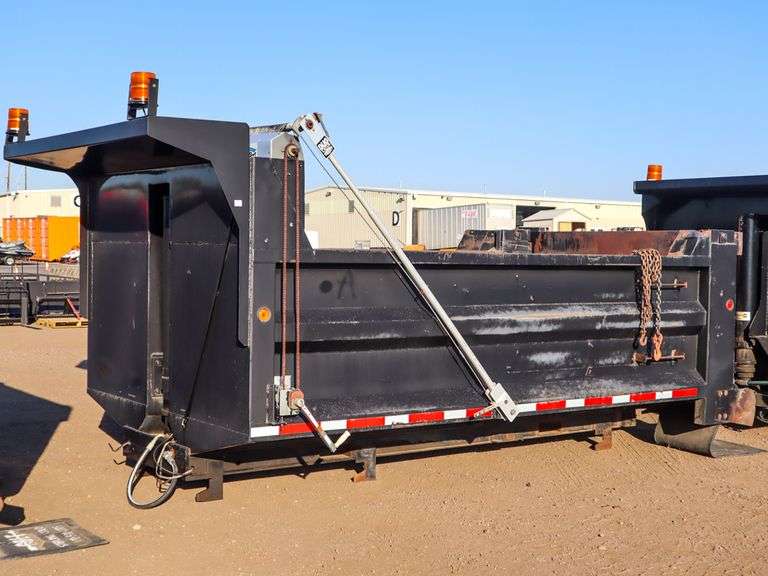 14' Material Dump Box with Hydraulic Cylinder and Shurco Tarp System ...