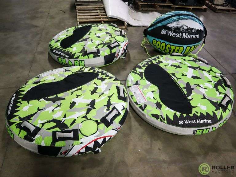 (3) West Marine The Shark 2-Person Tow Behind Inflatables and Booster ...