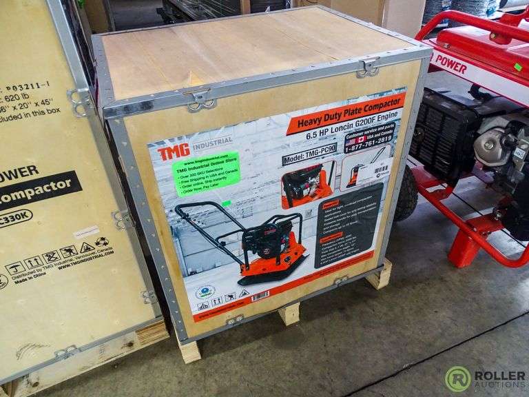 New TMG Industrial PC90 Heavy Duty Plate Compactor, 6.5Hp, Gas Engine ...