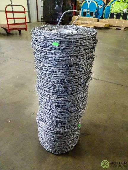 (3) New Reels of Gaucho Barbed Wire, Reel Length, 1320' - Roller Auctions