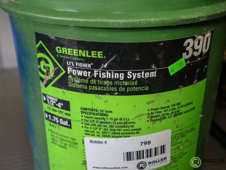 Greenlee 390 Power Fishing System - Roller Auctions