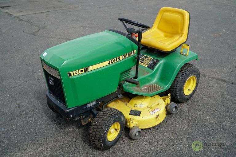 John Deere 180 Ride On Mower, Gas, 38in Cut - Roller Auctions