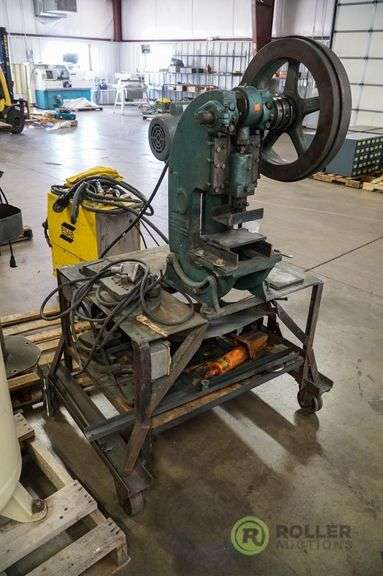 Benchmaster 183E Punch Press with Cart on Casters and Extras - Roller ...