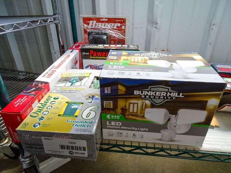 LED Motion Light, Transfer Pump, Power Inverter, Outdoor Power Center ...