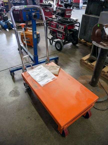 Central Hydraulics 38074 Hydraulic Table Cart - Roller Auctions