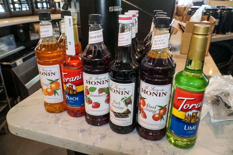 (12) New Flavored Syrups & Assorted Pumps - Roller Auctions