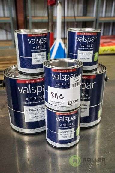 (2) Gallons and (4) 1/4-Gallons of Valspar Aspire High Hiding Paint ...