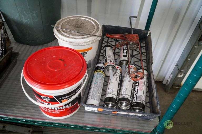 Wallboard Joint Compound, Anchoring Cement, Tray of Blacktop/Roofing ...
