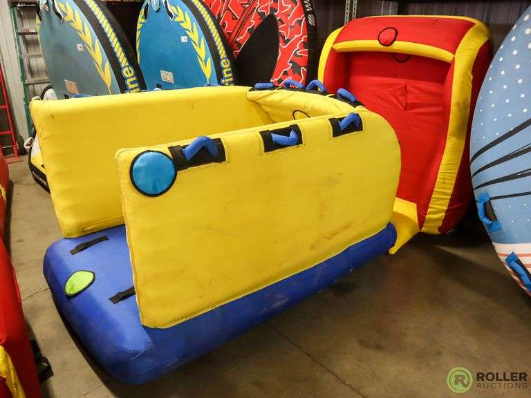 (2) Pull Behind Inflatables (Patched) - Roller Auctions