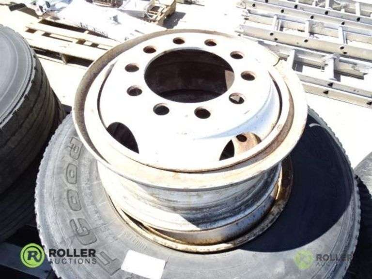 (5) 10-Lug Rims With (3) Semi Tires - Roller Auctions