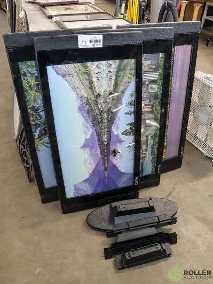 (4) Plastic TV Staging Props With Stands - Roller Auctions