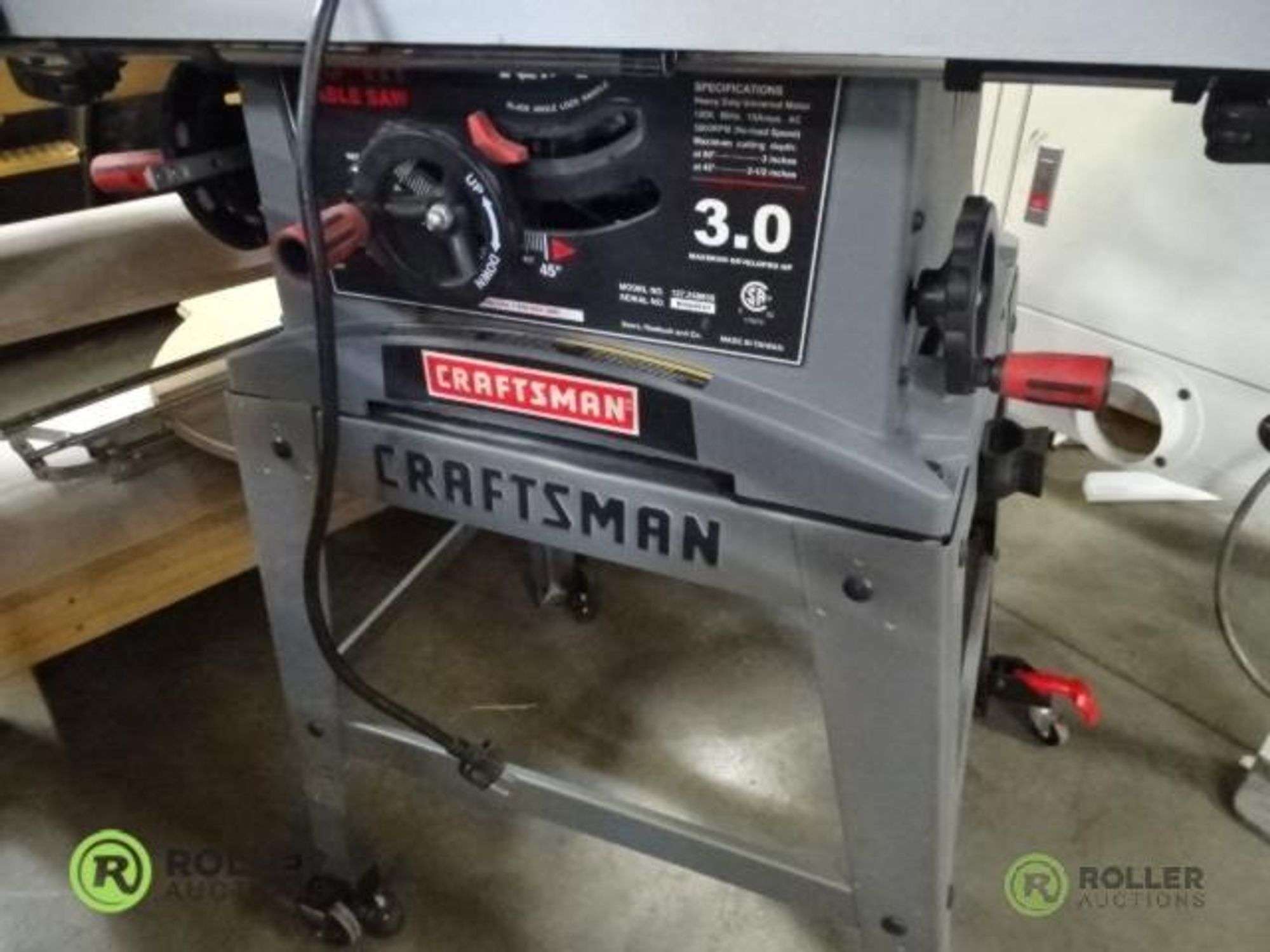 Craftsman 137.248830 10in Table Saw Roller Auctions