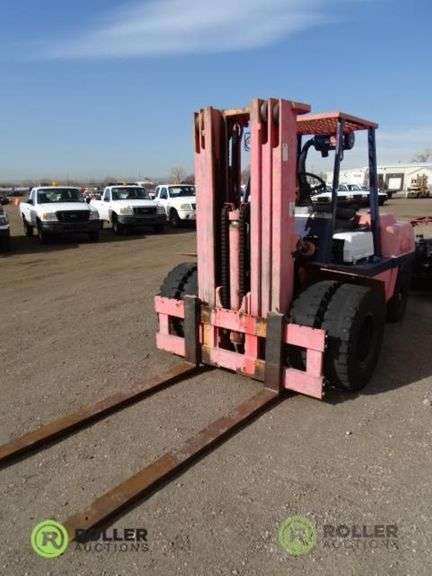 Toyota Model FD45 Forklift, 10,000 LB Capacity, 6-Cylinder Diesel, 3 ...