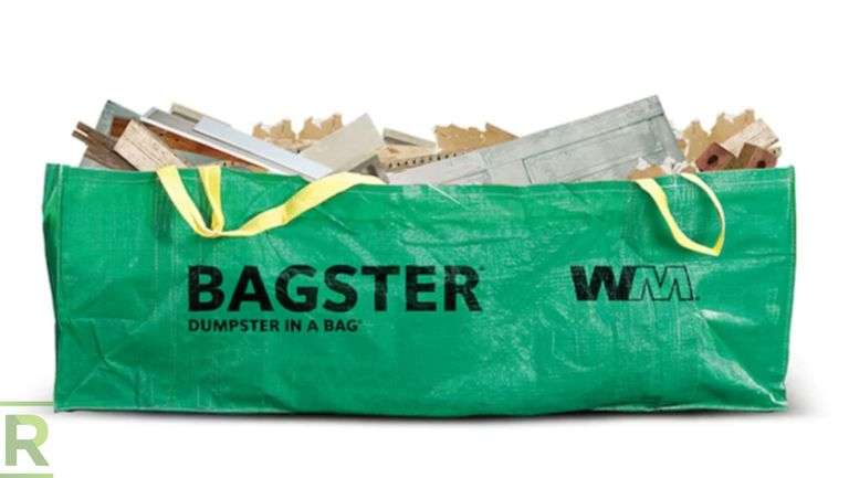 (3) Waste Management #3CUYD Bagster Green Outdoor Polypropylene ...