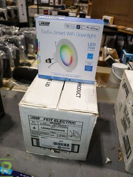 (4) Feit Electric 5 & 6in Smart Wifi Downlight Standard Base, LED 75W ...