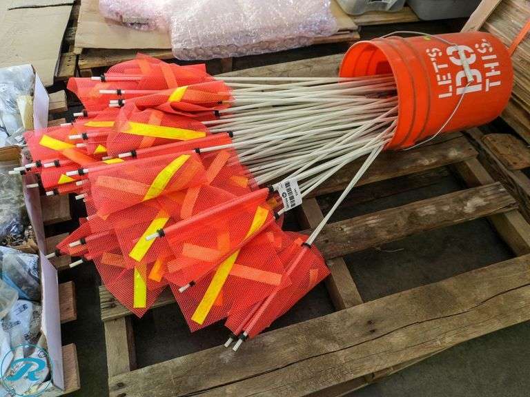 Pallet of Safety Flags - Roller Auctions