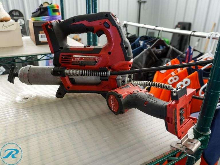 Milwaukee M18 2857-20 Impact Driver and 2646-20 Grease Gun - Roller ...