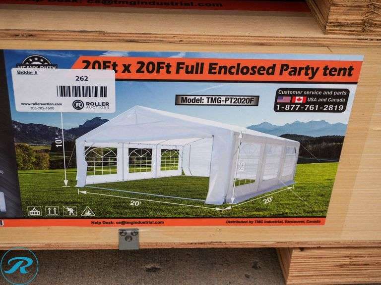 New TMG Industrial TMG-PT2020F Fully Enclosed Party Tent, 20' x 20 ...