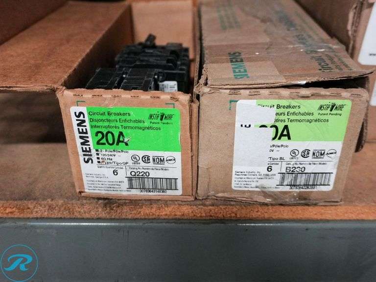 (5) Boxes of Siemens Breakers - Roller Auctions