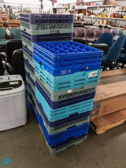 (2) Stacks of Glass Racks - Roller Auctions