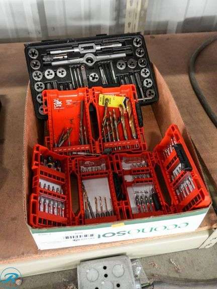 Tray of Drill & Driver Bits and Tap & Die Set - Roller Auctions