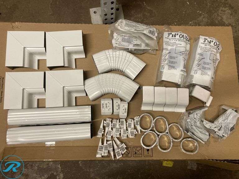 (6) Amerimax Aluminum 4in Mill Downspout outlet (15) Amerimax Vinyl ...