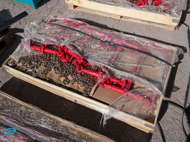 New Ratchet Boomer / Chain Set: (5) Boomers, (10) Chains - Roller Auctions