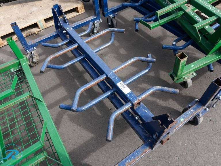 (3) Folding Conduit Pipe Storage Carts - Roller Auctions