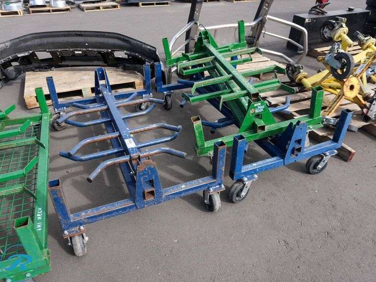 (3) Folding Conduit Pipe Storage Carts - Roller Auctions