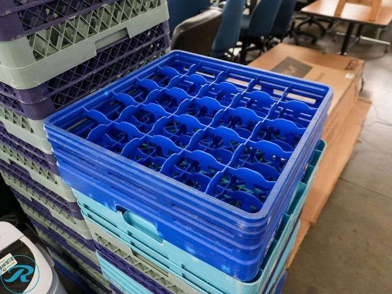 (2) Stacks of Glass Racks - Roller Auctions