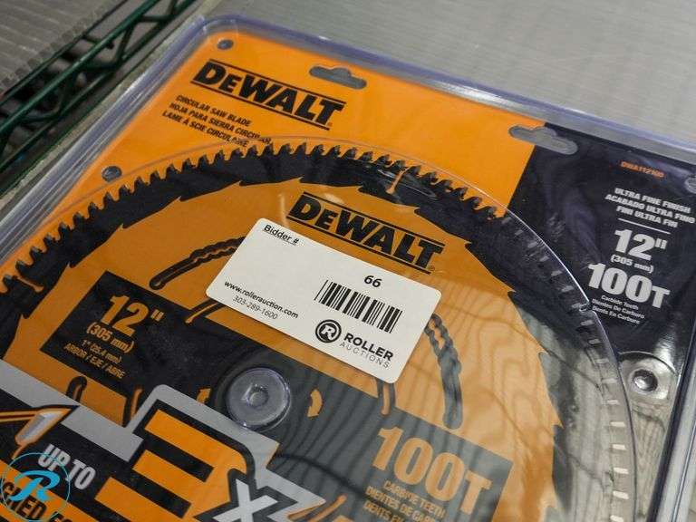 New DeWalt DWA112100 12" Saw Blade, 100T Carbide Teeth - Roller Auctions