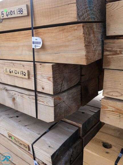 (16) 6' x 10' x 138" Wood Timbers - Roller Auctions