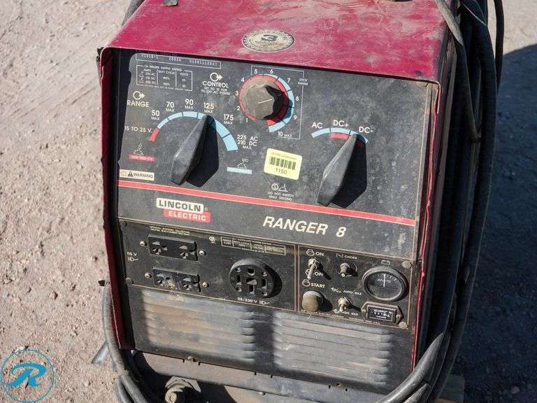 Lincoln Ranger 8 Gas Welder/Generator, 8000 Watt, 225 Amp, ONAN 16 HP ...