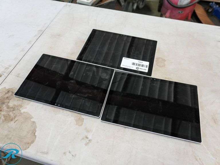 (3) Microsoft Surface 1724 Tablets, 256 GB - Roller Auctions