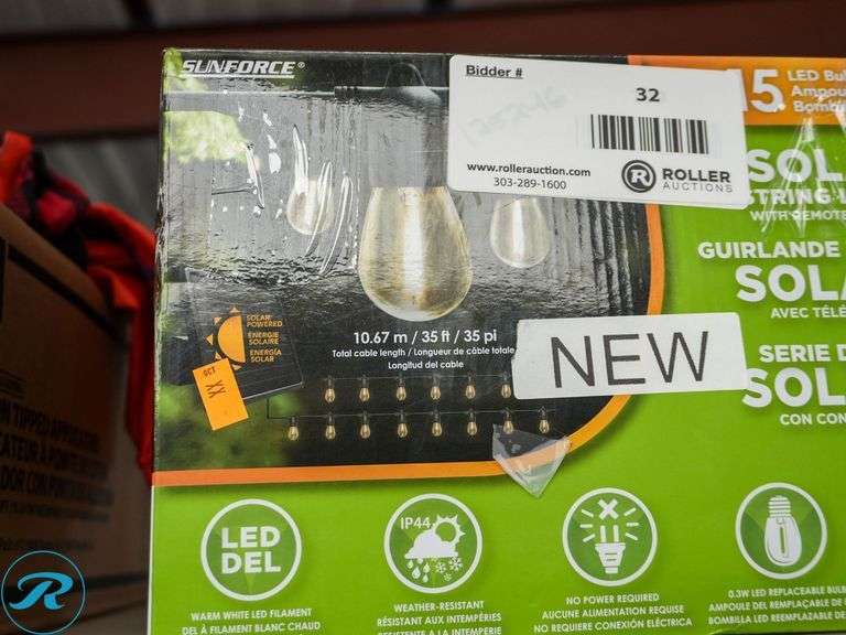 Sunforce Solar String Lights - Roller Auctions